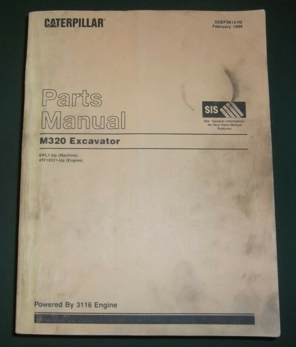 CAT CATERPILLAR M320 EXCAVATOR PARTS MANUAL BOOK S/N 6WL00001-UP | eBay