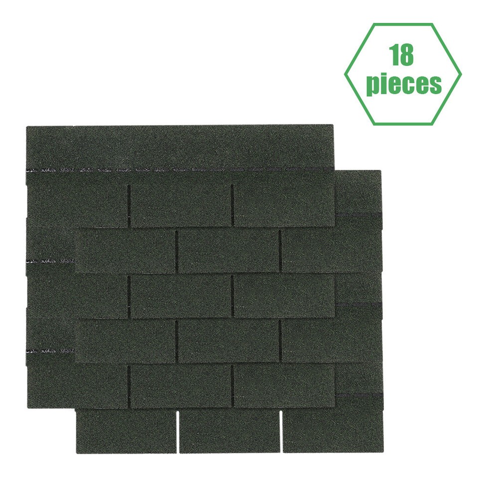 18pcs Felt Shingle Asphalt Roof Ridge Hip Shingles Tiles Self Adhesive ...