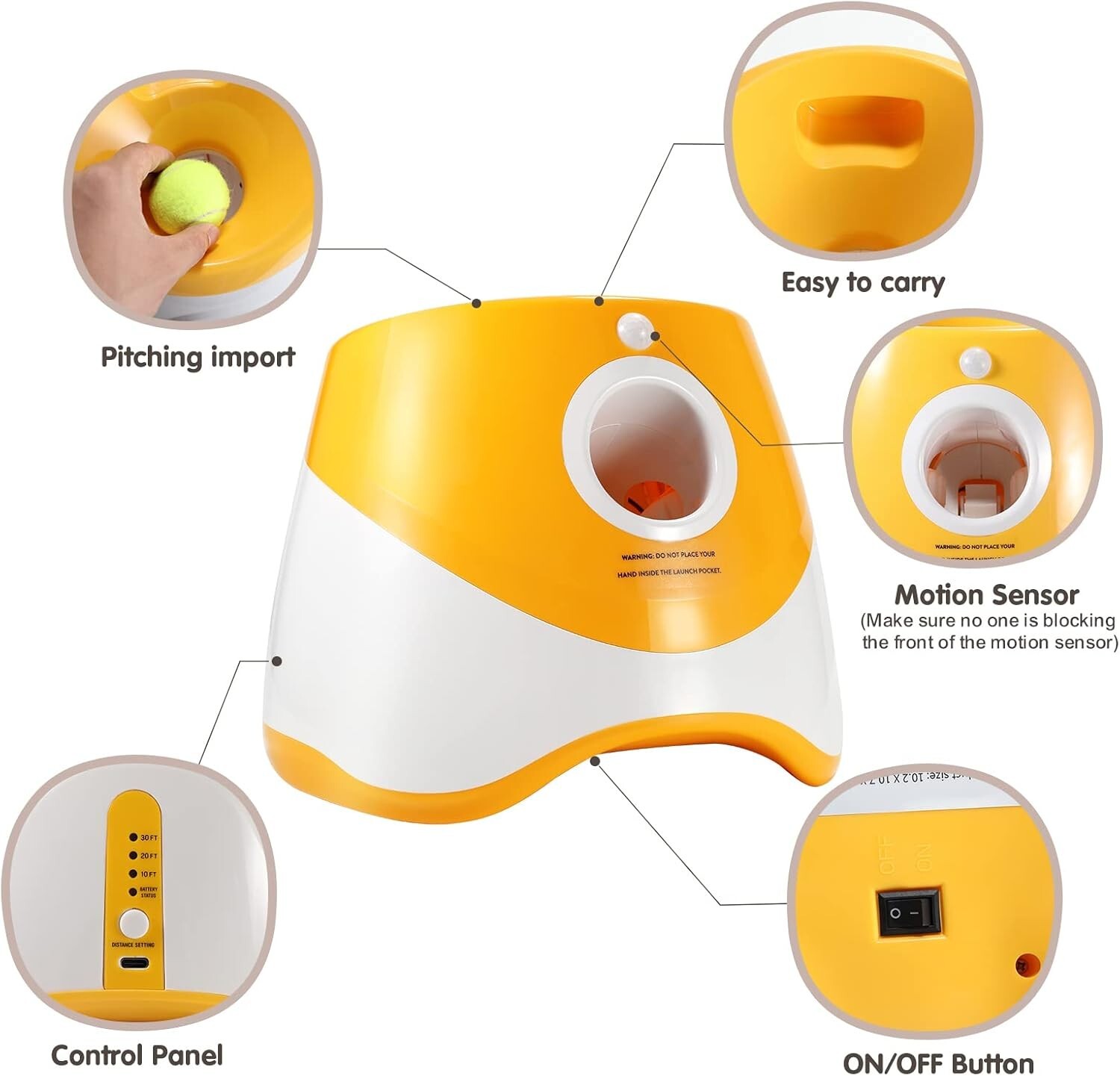 Automatic Ball Launcher for Dogs ，Interactive Dog Ball Thrower ...