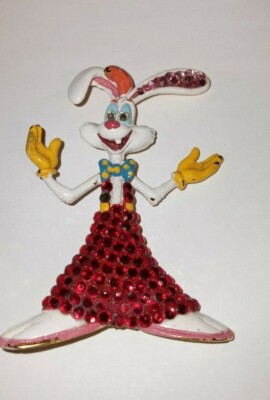 Vintage DISNEY Who Framed Roger Rabbit Jewelry Pin-- WENDY GELL Enamel ...