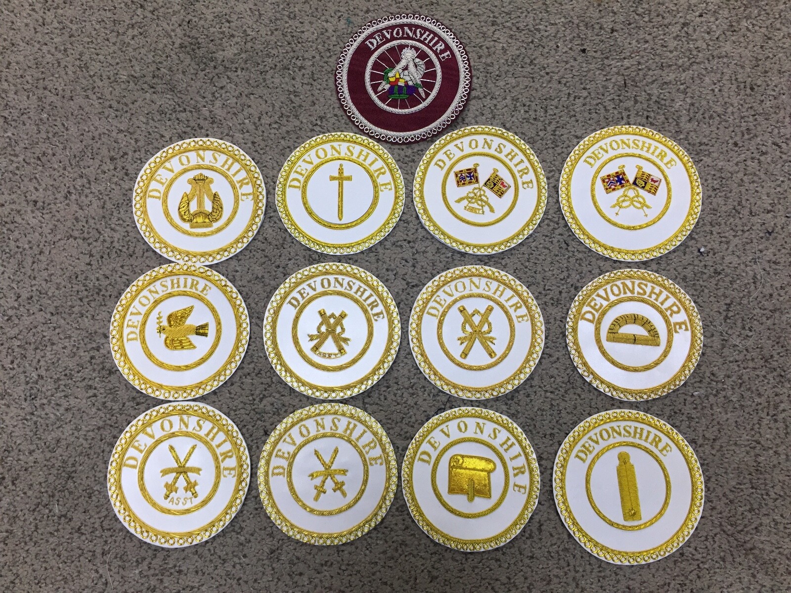 Masonic Devonshire Craft Apron Badges | eBay