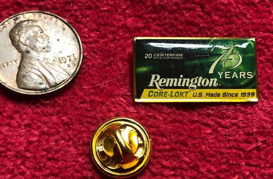 Remington 75 Years Core-Lokt Since 1939 Ammo Shot Show Hat lapel Pin | eBay