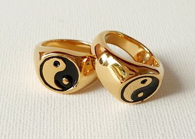 Gold Yin Ying Yang Ring 90s N & P Medium Other Bloggers Stories | eBay