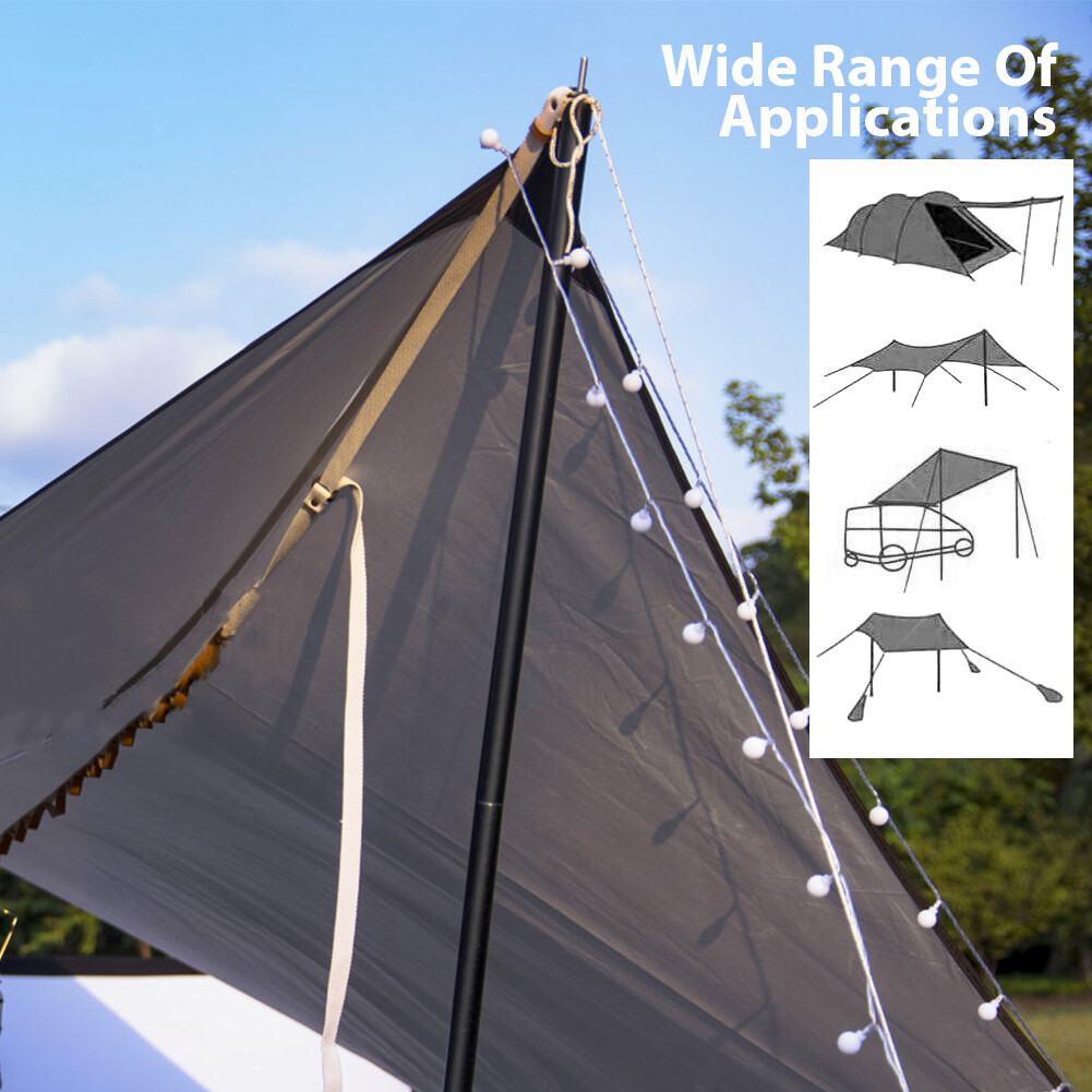 4x Adjustable Tent Poles Universal Telescopic Steel Awning Tent Canopy ...