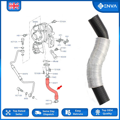 Turbocharger Oil Return Hose Pipe For Volvo C30 S40 II S80 II V50 V70 ...
