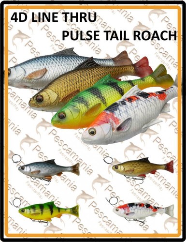 Savage Gear "4D LINE THRU PULSE TAIL ROACH" 18cm 90gr Leurres spinning ...