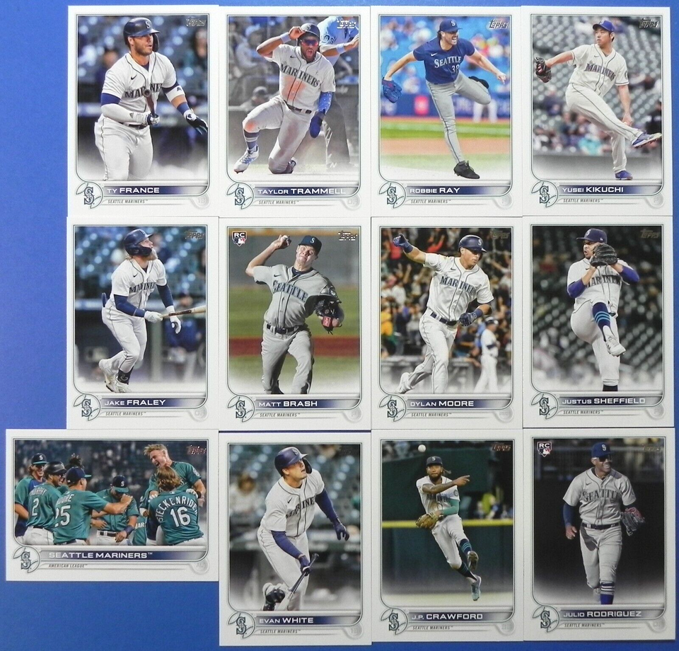 SEATTLE MARINERS 2022 Topps 36 Card Team Set Ser 1, 2 + Updates _ Exact ...