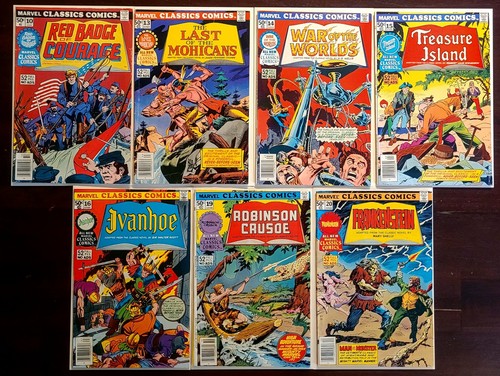 7 issues Marvel Classics Comics #10, 13-16, 19. 20 - mixed grades ...