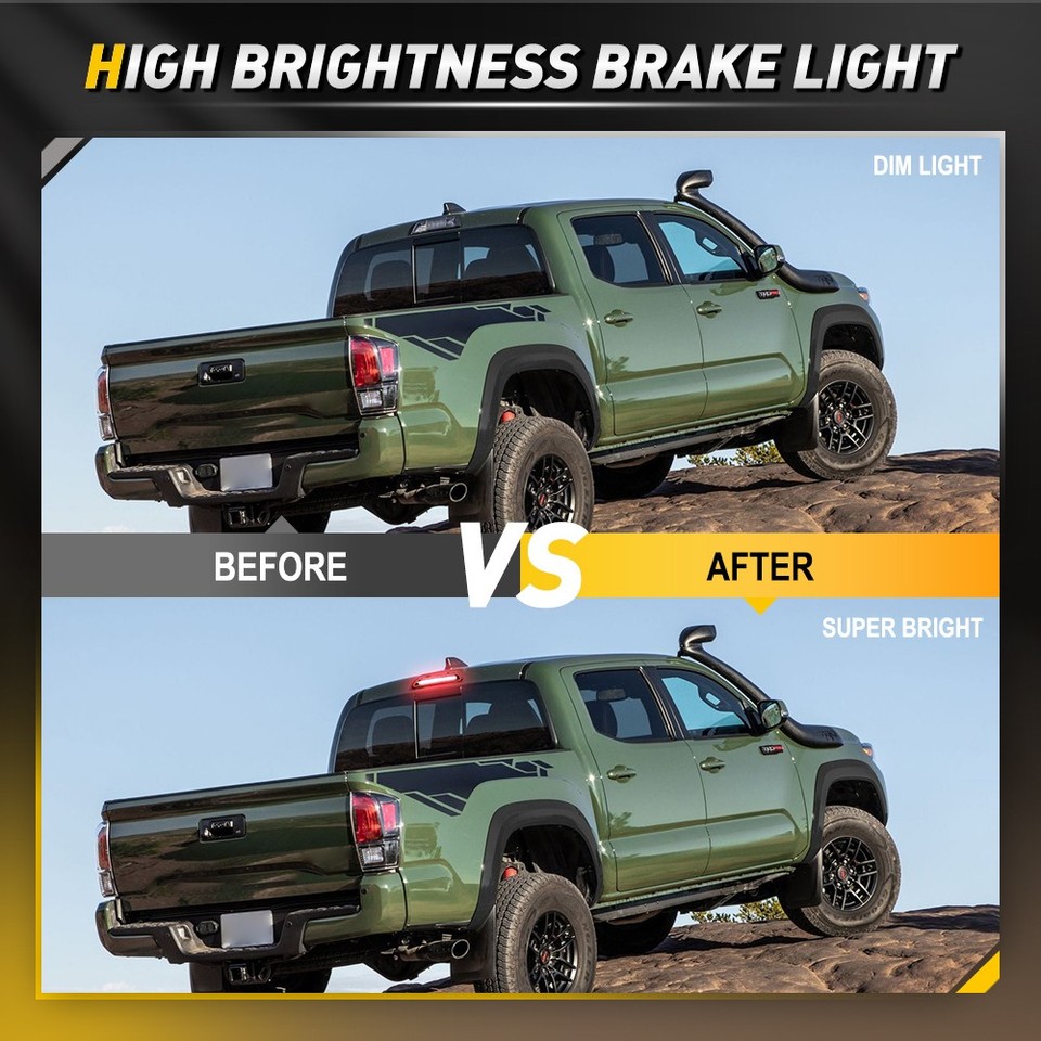 US LED 3RD Tail Brake Light Cargo Smoked 81570-04040 For Toyota Tacoma ...