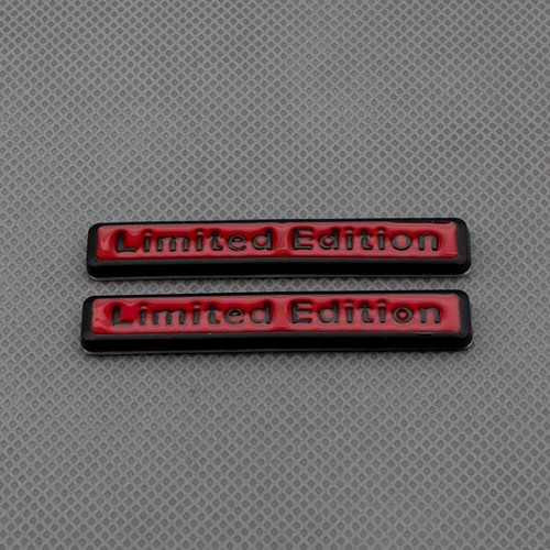 2Pcs Black Metal Red Coated Limited Edition Fender Badge Rear Trunk ...