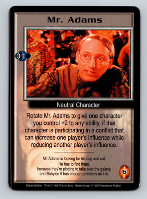 1998 Deluxe Edition Babylon 5 CCG Mr. Adams Neutral Character-Uncommon ...