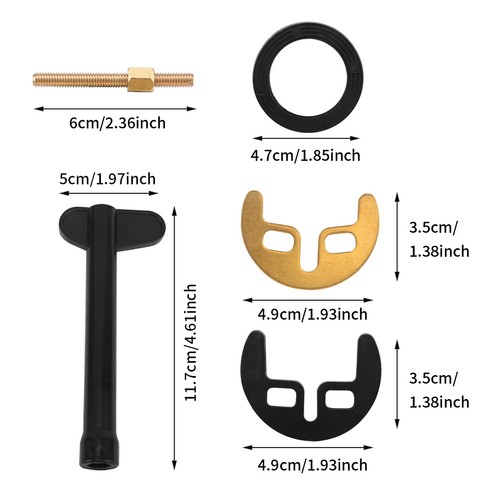 Sink Horseshoe Plate Accessories Tap Fixing Kit Rubber Ring Double Hole ...