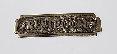 Brass Restroom Sign-Brass Door Sign (Brass,4.75X1.5 Inch)-REF24-1027 | eBay