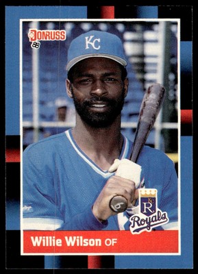 1988 Donruss Willie Wilson Kansas City Royals #255 SEE PICS/DESC MAY BE ...