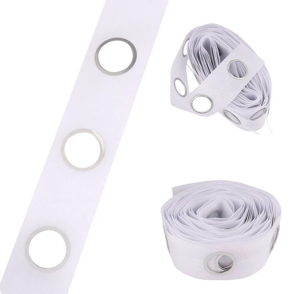 Curtain Header Tape with Round Rings Eyelet Liner Accessories Sewing ...