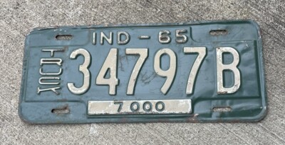 1965 Indiana Truck License Plate | eBay