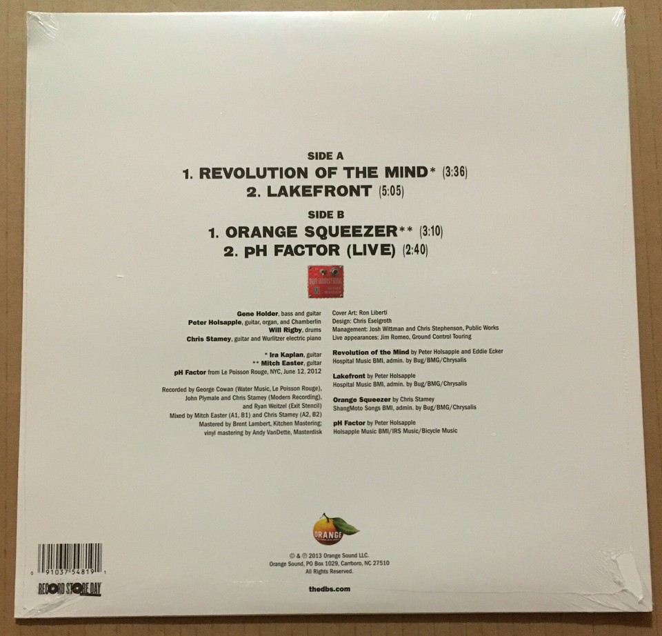 Chris Stamey DB’s Revolution LIVE & UNRELEASED ORANGE Vinyl LP Peter ...