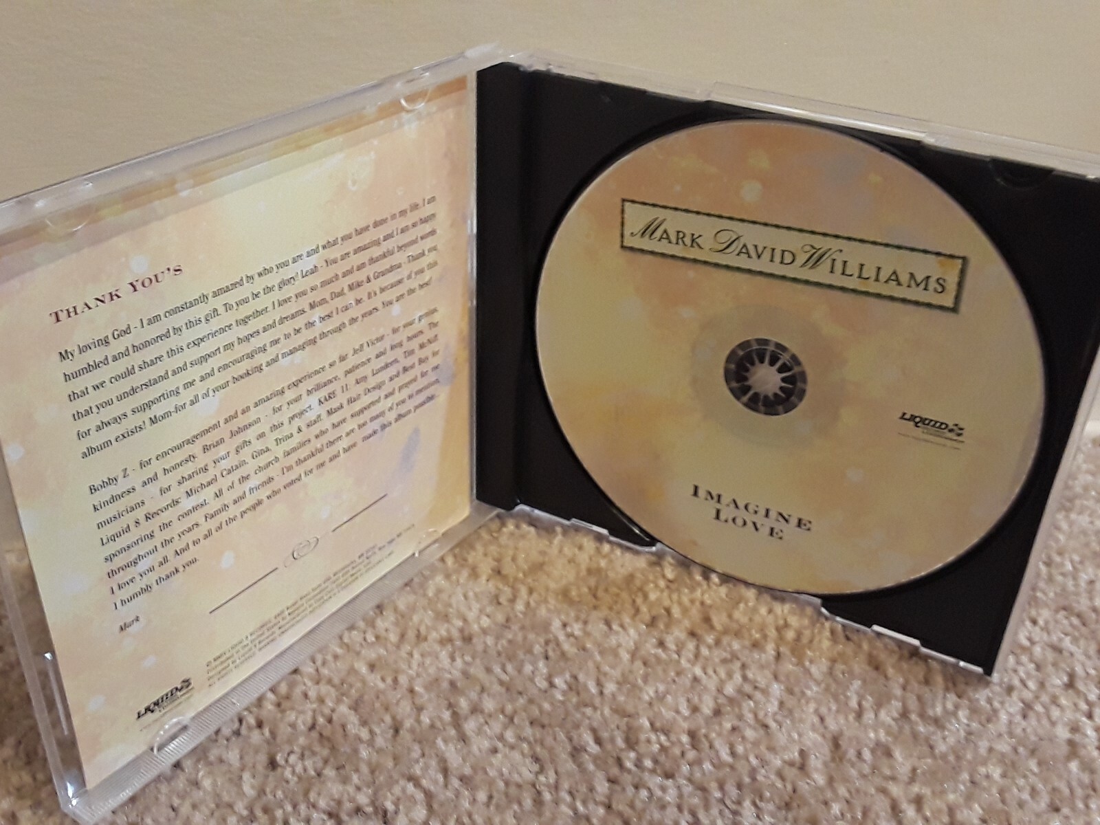 Imagine Love by Mark David Williams (CD, 2004, Liquid 8) 820041221123 ...