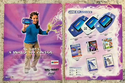 2001 Game Boy Advance Walmart Print Ad Art PROMO Nintendo GBA World You ...