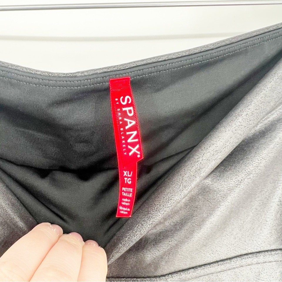 Spanx Shape Faux Leather Leggings XL Black | eBay