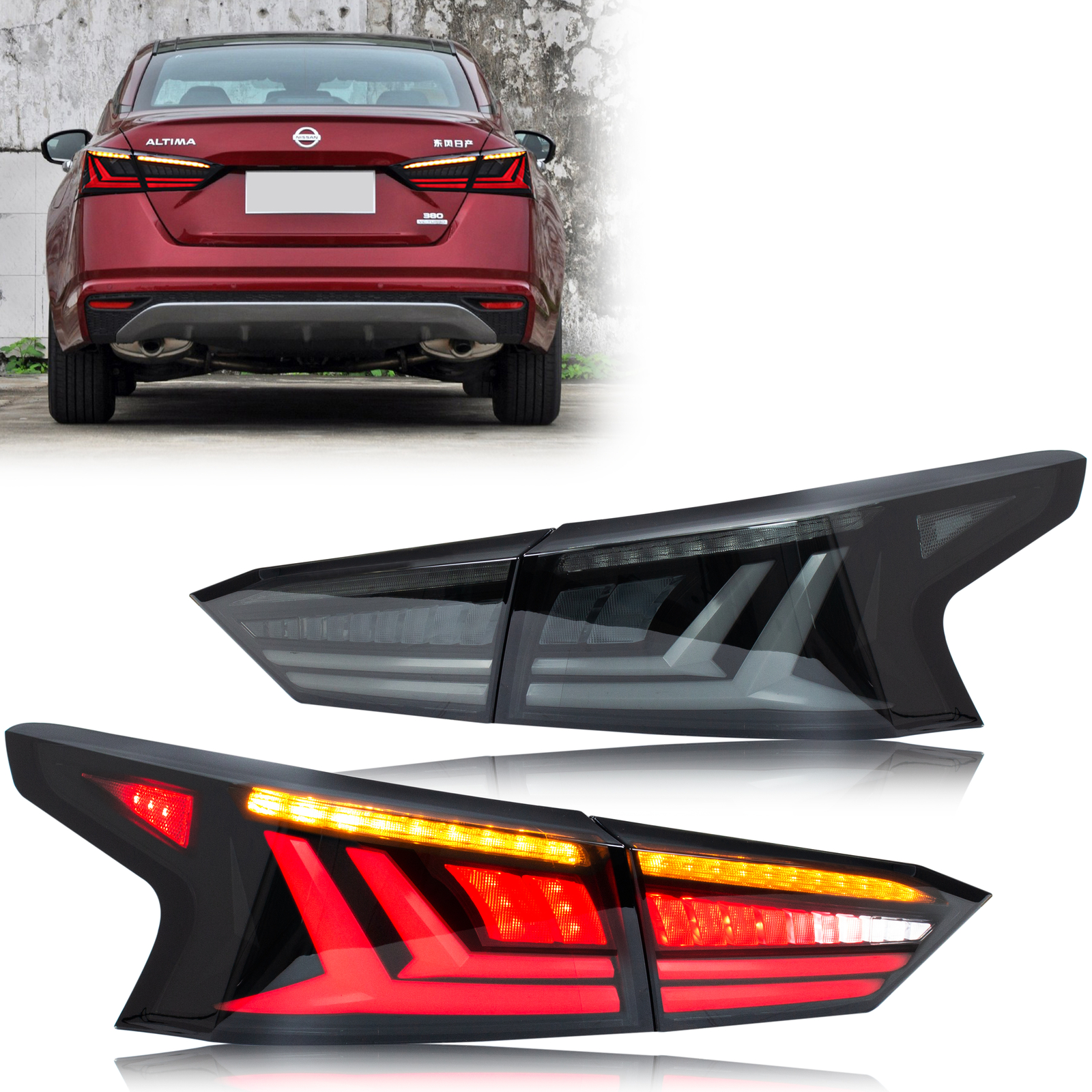 LED Sequential Tail Lights For Nissan Altima 2019-2024 Animation Rear ...