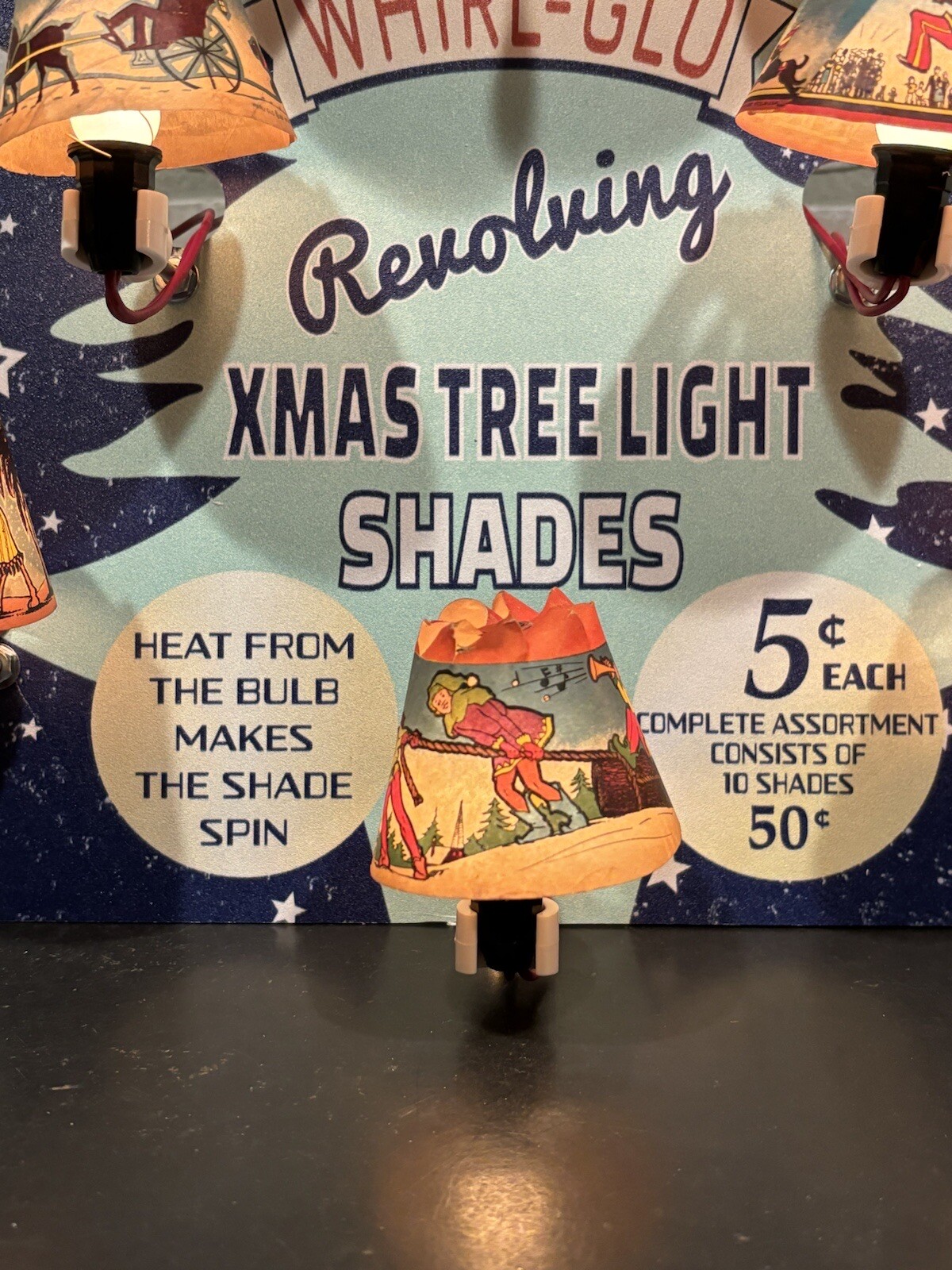 Whirl Glo Spinning Shade Christmas Light Display - Dark Blue | eBay