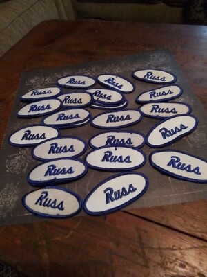 Vintage Nos Name Patch "RUSS" EMBROIDERED SEW OR IRON ON | eBay