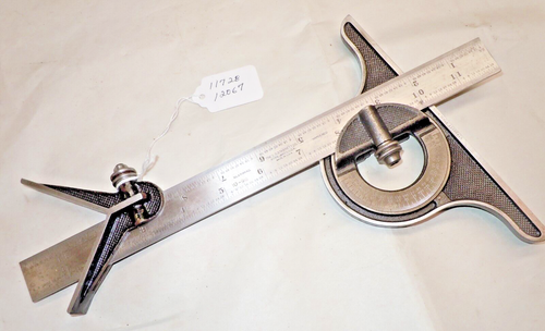 STARRETT Machinists Combination Rule, Protractor, & Center Head, USA | eBay