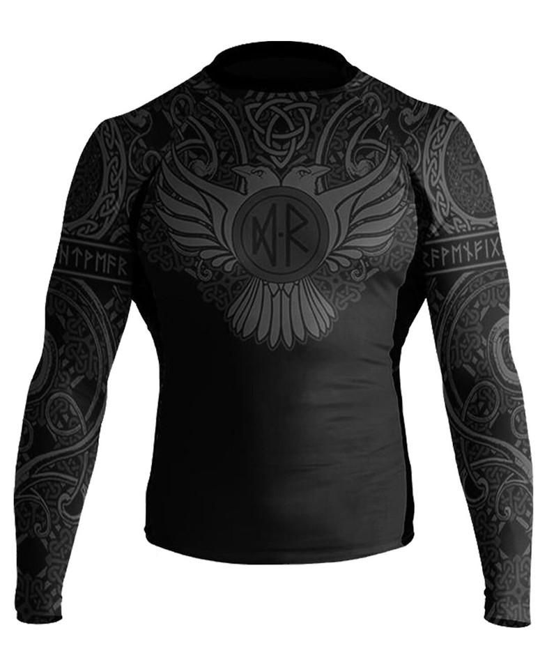 Raven Fightwear Men's Nordic IBJJF Approved MMA Rash Guard Black | eBay