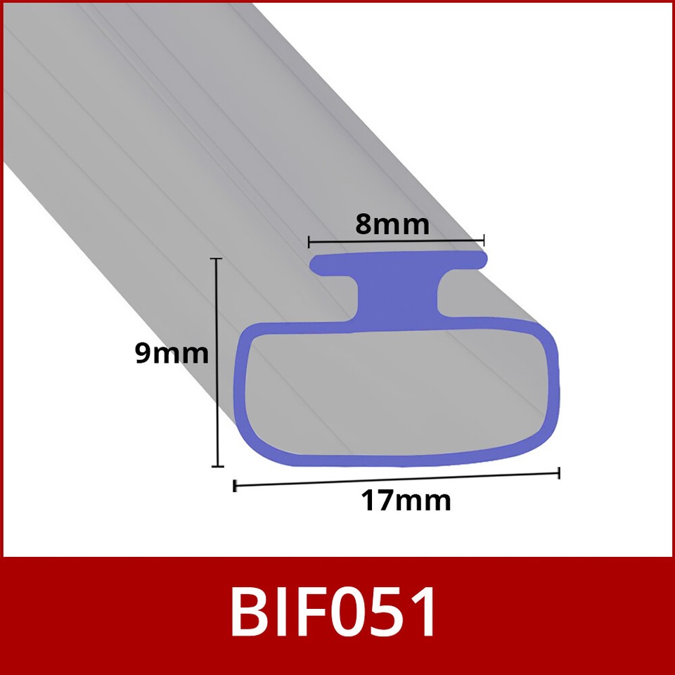 Channel Shower Seal | Bi-Fold Folding Glass Door Screen | 200cm / 2.0M ...