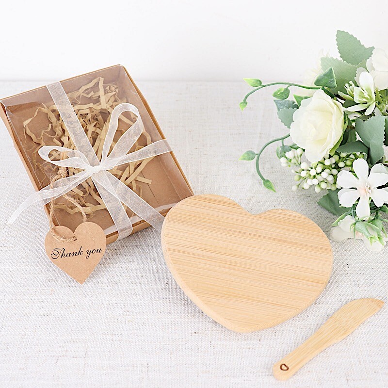 72 pcs Bamboo Natural Cheese Board GIFT BOXES Wedding Party FAVORS ...