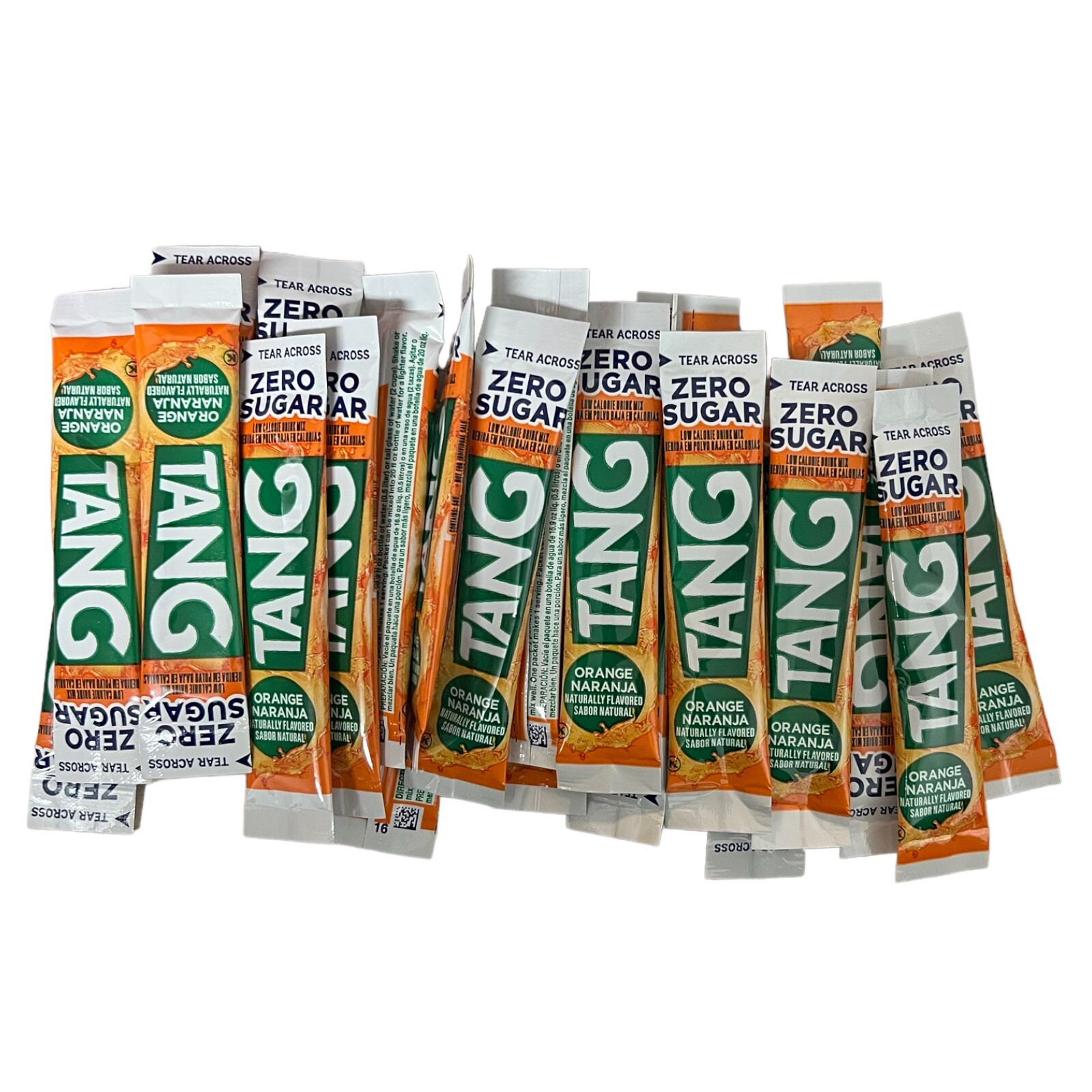 TANG Zero Sugar SINGLES TO GO Drink Mix Orange Tang 24 Packets No Box ...
