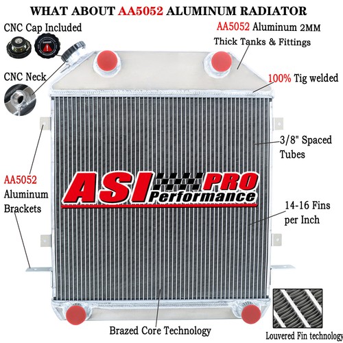 4 Row Aluminum Radiator For 1939-1940 Ford Deluxe /Pickup Truck ...