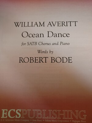 Ocean Dance for SATB Chorus and Piano, Averitt / Bode 2014 Sheet Music ...