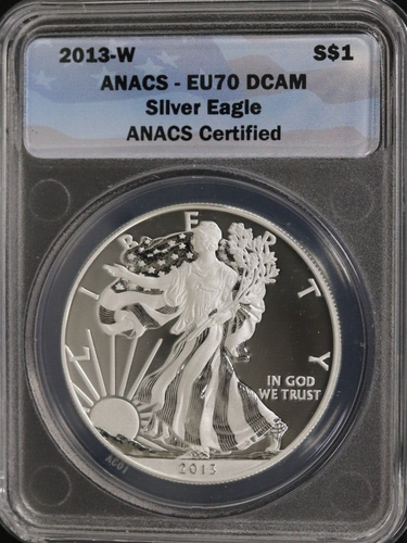 2013 W ENHANCED UNCIRCULATED SILVER EAGLE ANACS EU70 DCAM | eBay