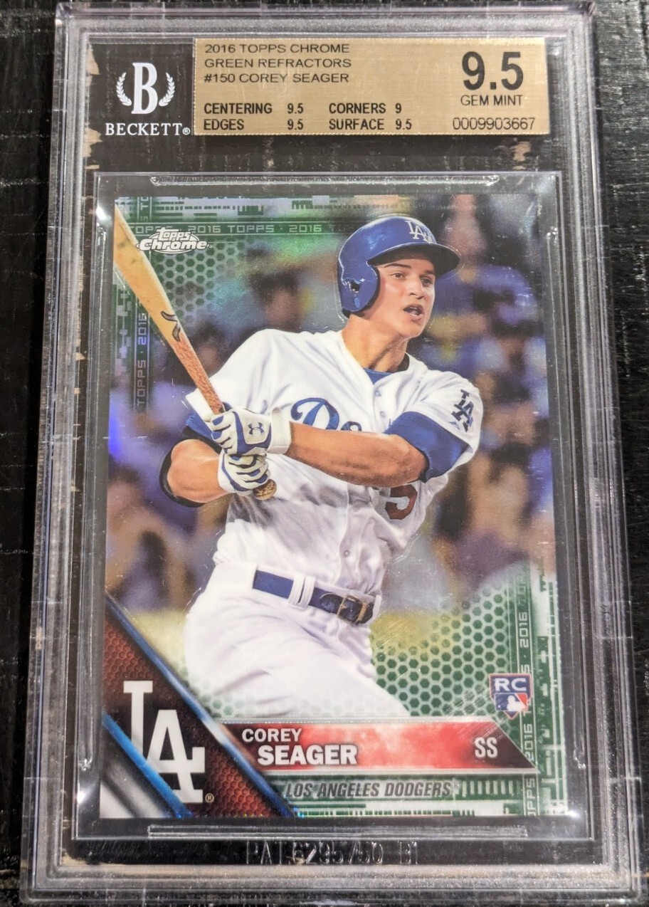 2016 Topps Chrome - Green Refractor #150 Corey Seager /99 (RC) for sale ...