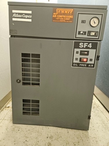 Atlas Copco Oil free Air Compressor SF4 with Tank | eBay