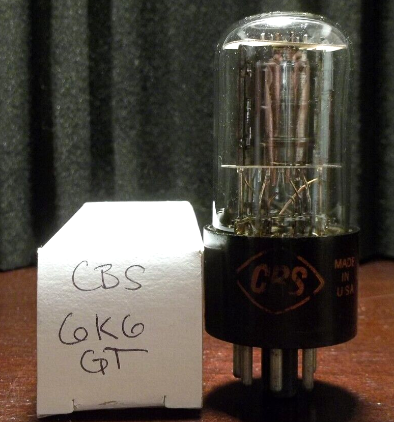 1 VINTAGE CBS 6K6GT USED VACUUM TUBE TESTED AUDIO RADIO AMPLIFIER | eBay