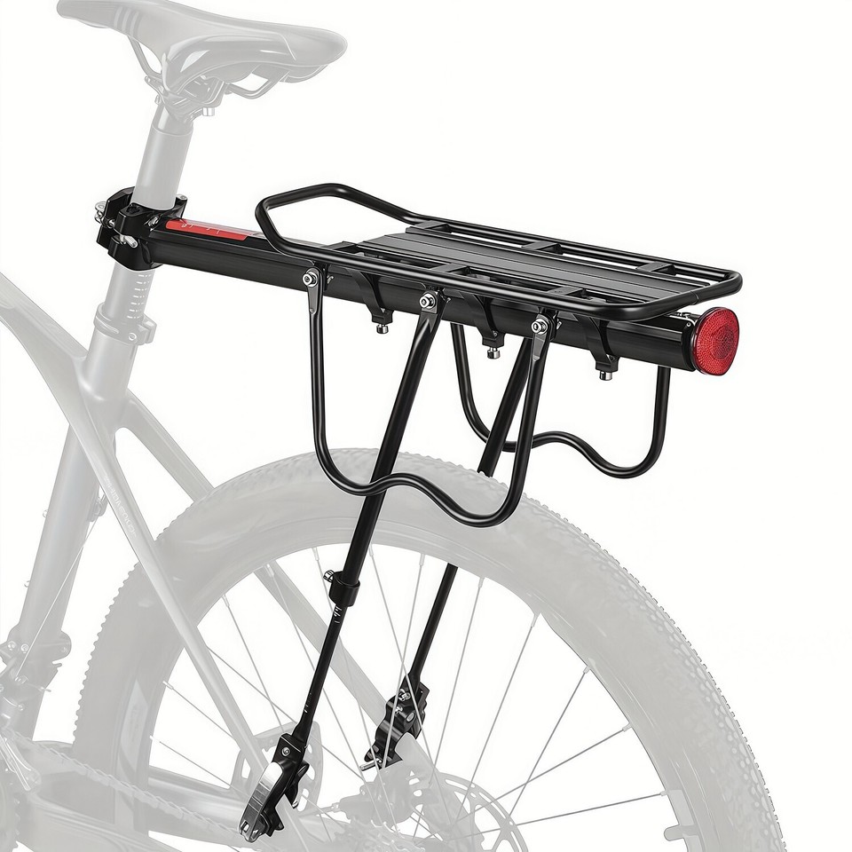 Bike Rear Rack, Aluminum Alloy Cargo Rack, Universal Adjustable Cycling ...