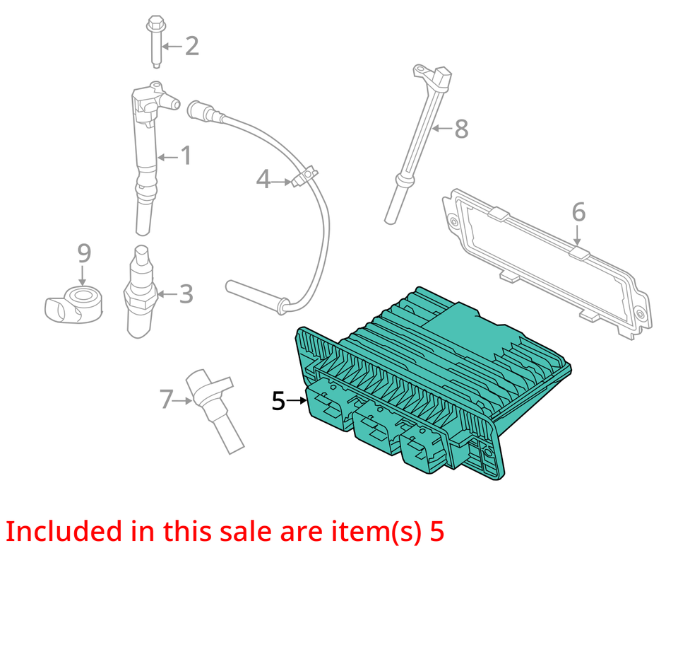 FORD F250SD PICKUP 2013 2014 Engine ECM 6.2L Part Number DC3A-AUF ...