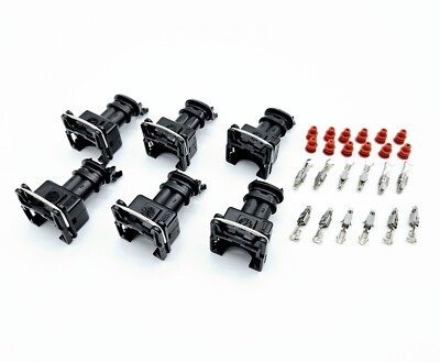 2 Pin JPT Ev1 Fuel Injector Connector & Terminal Kit for Bosch, Siemens ...