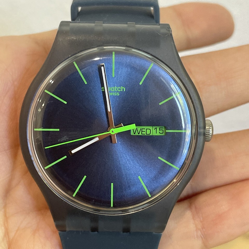 Swatch Turquoise Neon Green Rebel Watch V8 SR1130SW | eBay