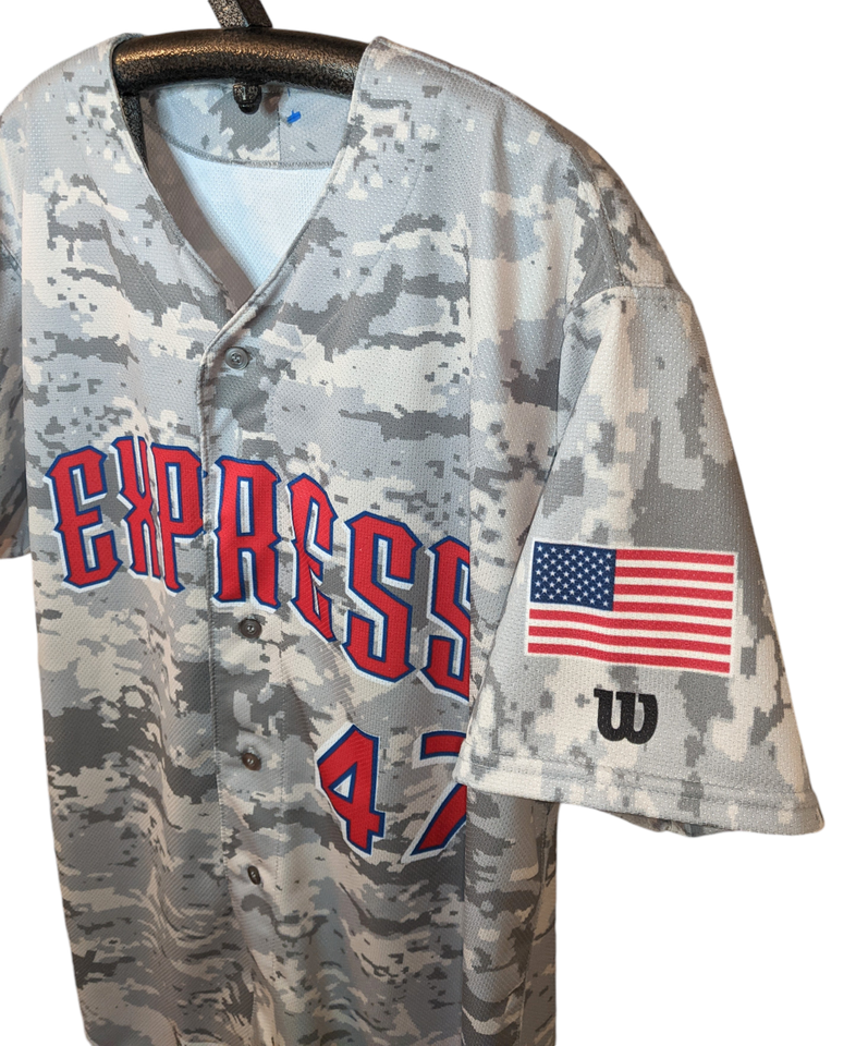 Rare ROUND ROCK EXPRESS Signed Game Jersey 2012 Military Night Sz. 50 ...