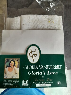 Vintage Scranton Lace Gloria Vanderbilt Tablecloth 60x80 Woven ...