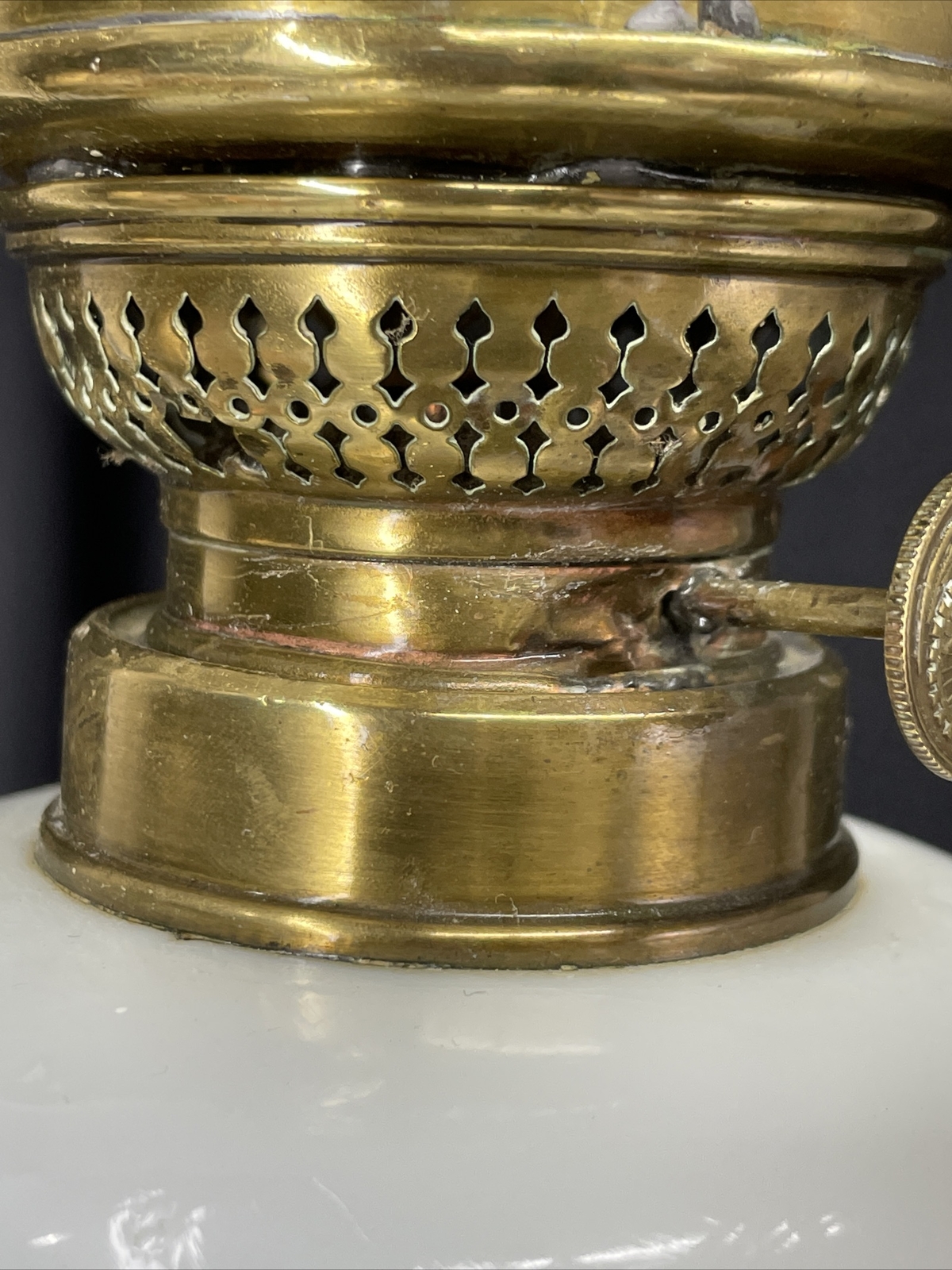 Antique 1800s Hanging Elec. Oil Lamp Frame Victorian Milk Glass HASAG ...