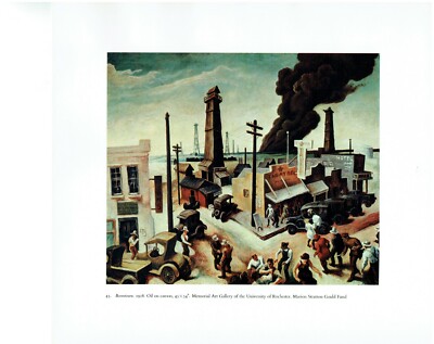 1973 Thomas Hart Benton Book Plate Boomtown Oil Fields 1928 | eBay