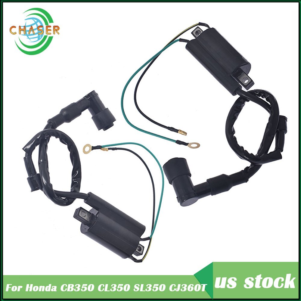 2×Ignition Coil Set For Honda Motorcycle CB350 CL350 SL350 CJ360T ...