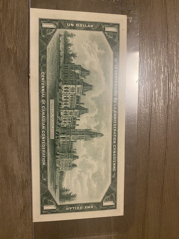 1967 1867 CANADA ONE DOLLAR CENTENNIAL BANK NOTE/BILL | eBay