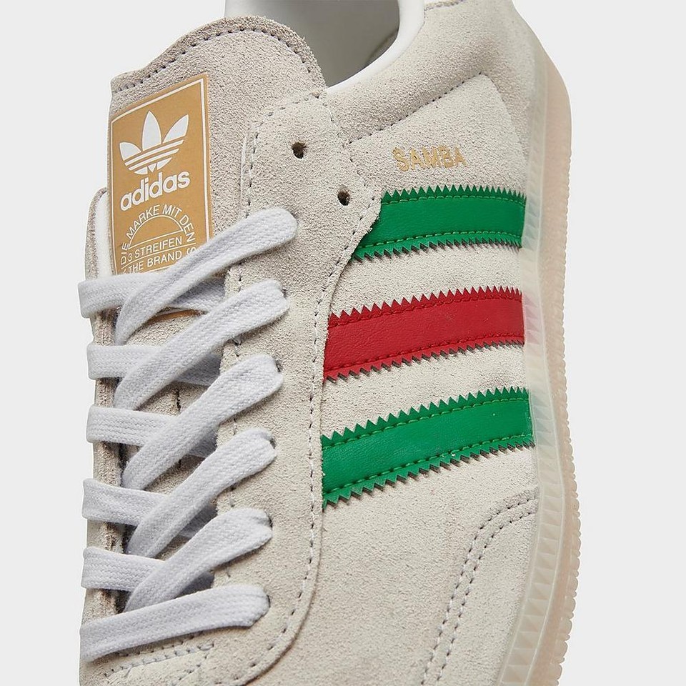 MEN'S ADIDAS Samba OG Italy Crystal White/Green/Better Scarlet IG1826 ...