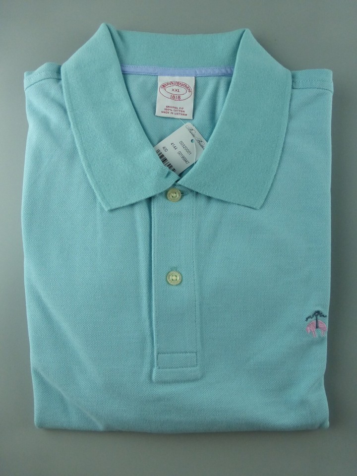 BROOKS BROTHERS POLO SHIRT 1818 Men's Pastel Colors ORIGINAL Fit XL 2XL ...